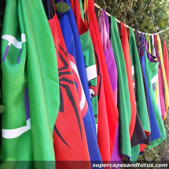 Party Pack 12 Superhero Capes/ Birthday Party Favors/ Superhero Birthd ...